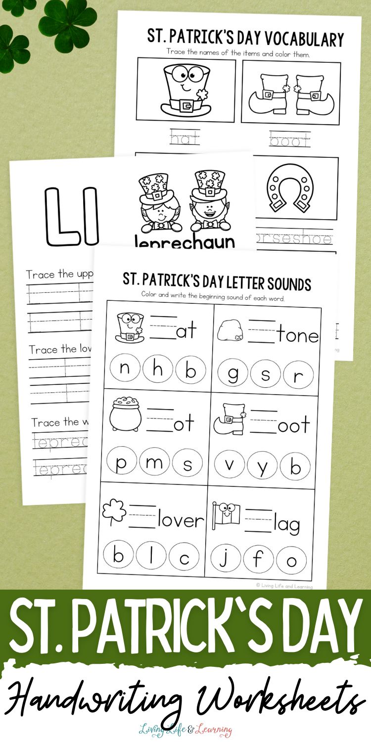 St. Patrick's Day Handwriting Worksheets: Fun Learning Pages