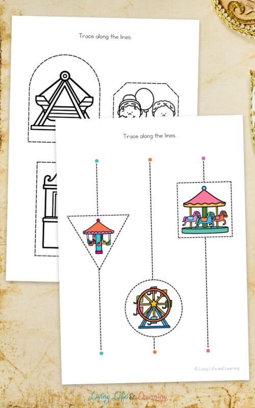 Carnival Tracing Worksheets to Boost Early Writing Skills