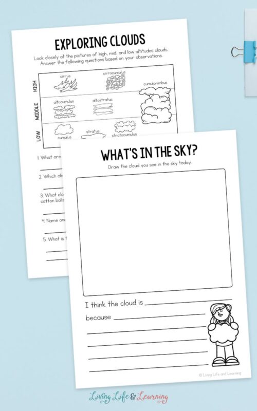 Cloud Observation Worksheets to Enhance Science Lessons