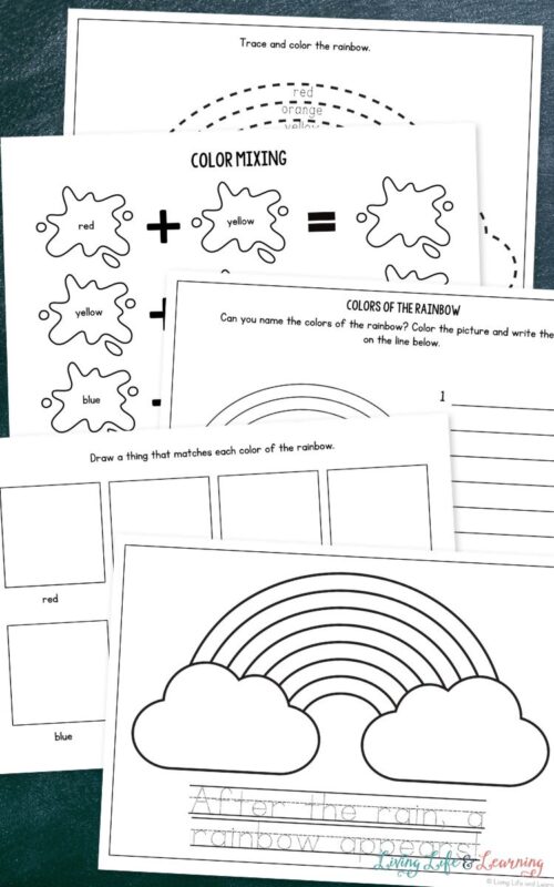Rainbow Worksheets for Kindergarten: Printable Ideas