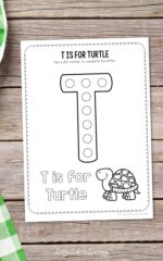 T is for Turtle Coloring Pages: Engage Early Learning
