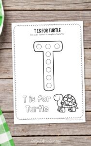 T is for Turtle Coloring Pages: Engage Early Learning