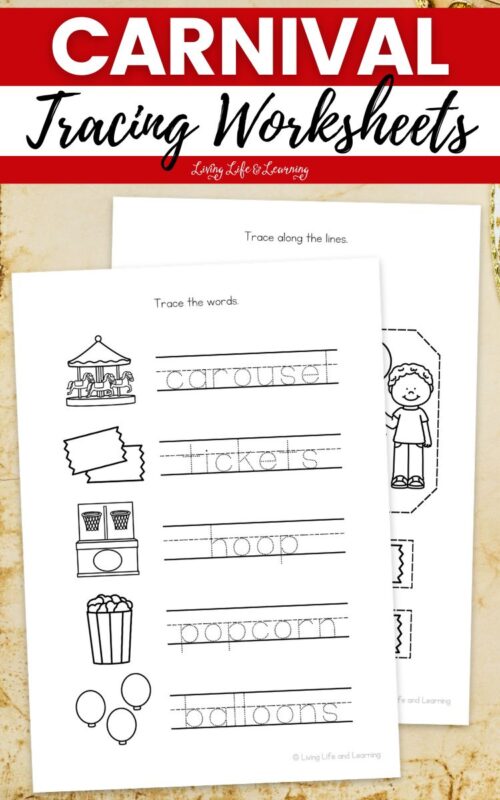 Carnival Tracing Worksheets to Boost Early Writing Skills