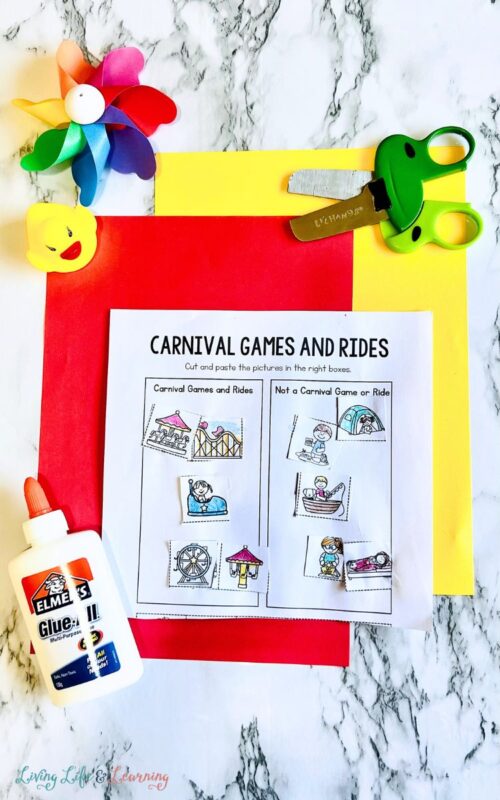 Carnival Worksheets for Kindergarten: Summer Learning Activities