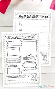 Free Printable Canada Day Worksheets for Summer Fun