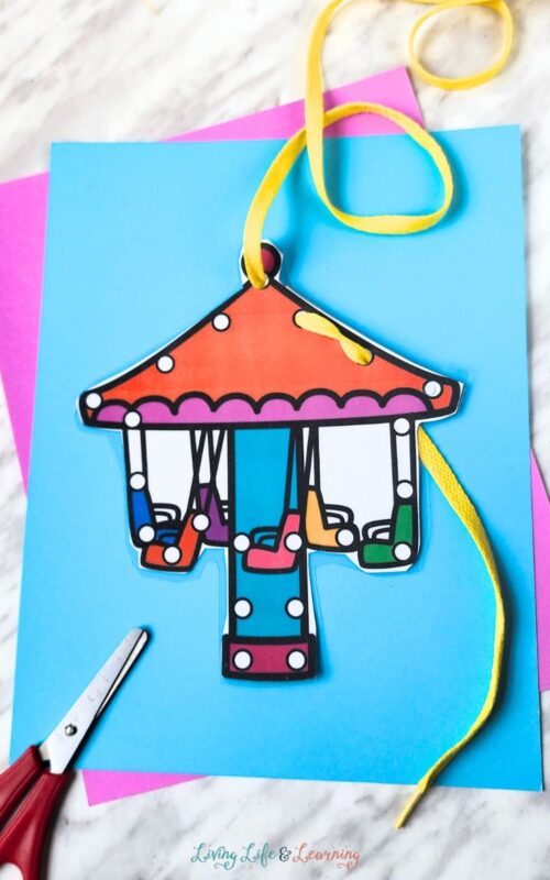 Printable Carnival Lacing Cards: Engaging Fine Motor Activity