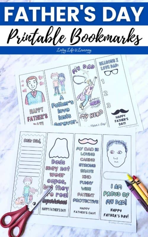 Father's Day Printable Bookmarks: Easy Keepsakes to Make