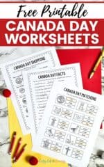 Free Printable Canada Day Worksheets for Summer Fun