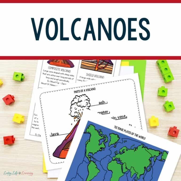 Parts of a Volcano Worksheets for Earth Science