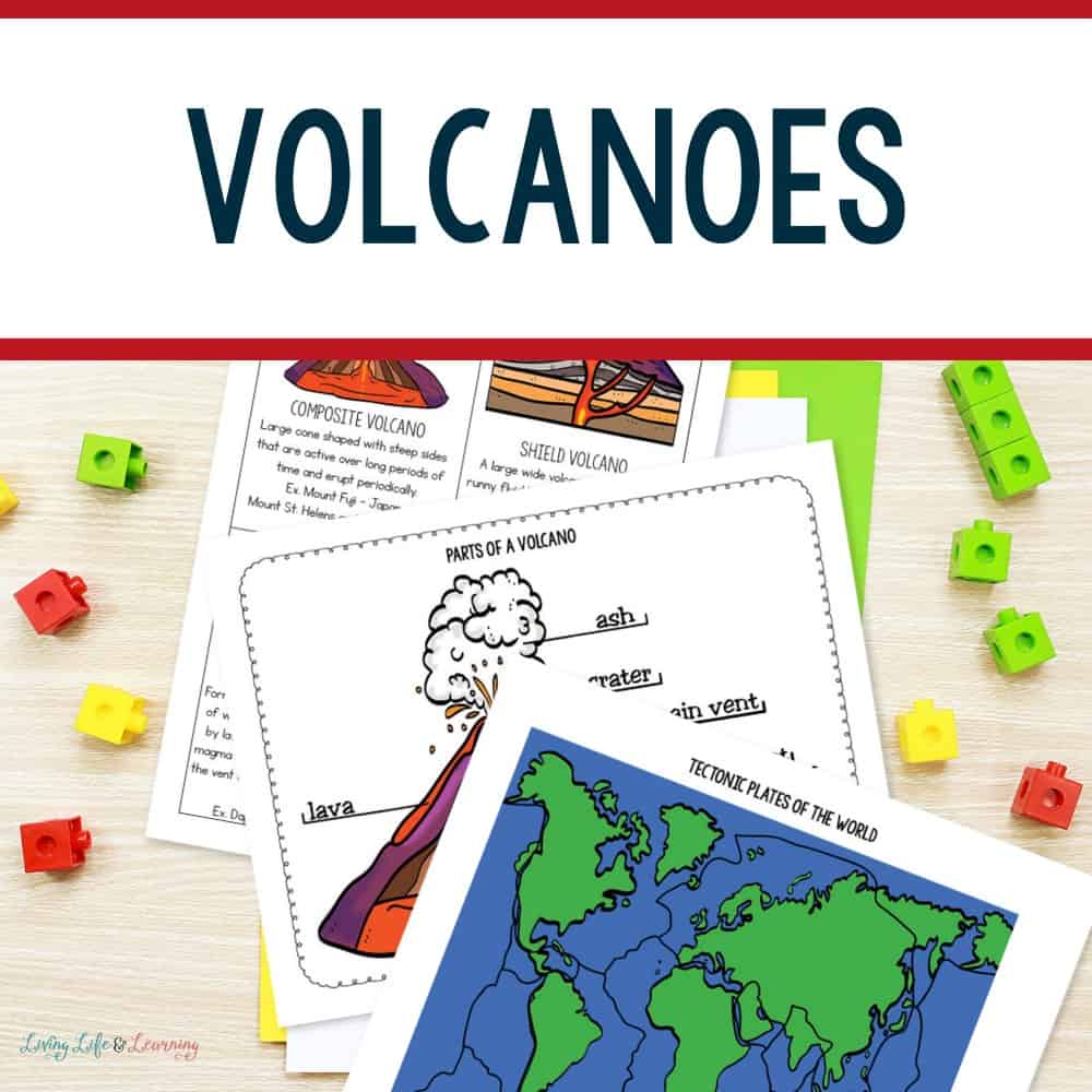 Parts of a Volcano Worksheets for Earth Science