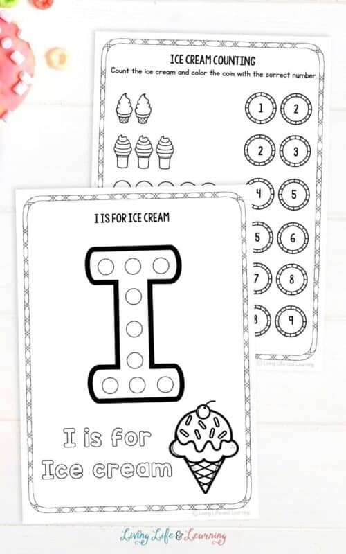 Ice Cream Worksheets for Preschool: Summer Skill Development
