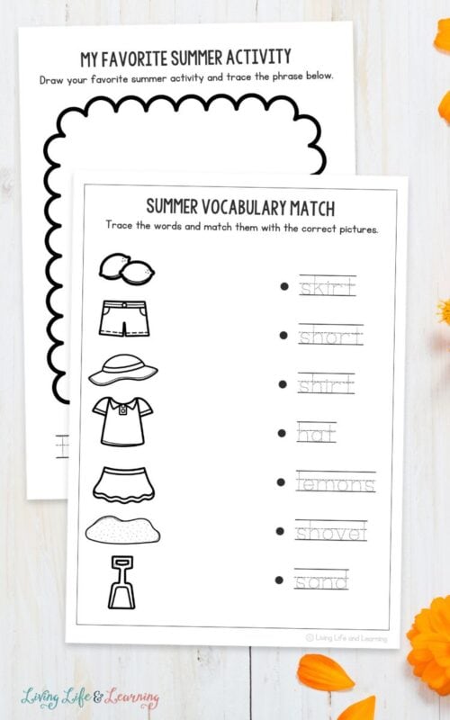 Summer Season Worksheets for Kindergarten Ideas