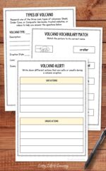 Volcano Worksheets for Kids for Earth Science Fun