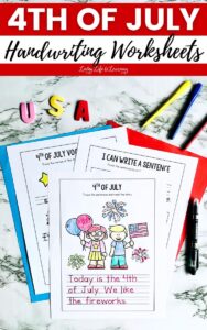 4th of July Handwriting Worksheets for Engaging Summer Learning