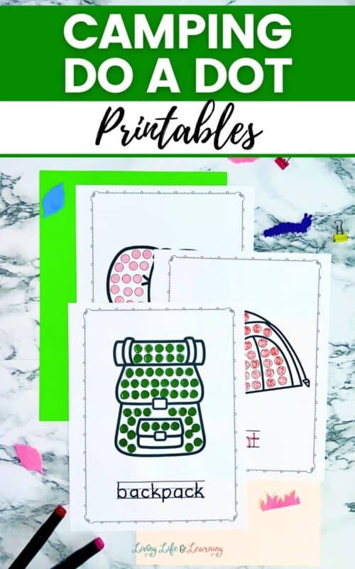 Camping Do a Dot Printables Enhance Fine Motor Skills