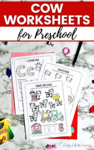Cow Worksheets for Preschool: Fun and Learning