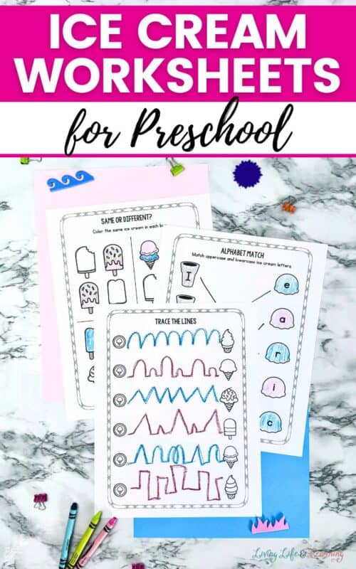 Ice Cream Worksheets for Preschool: Summer Skill Development