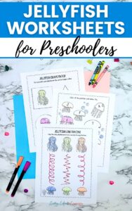 Jellyfish Worksheets for Preschoolers: Ocean Theme Activities