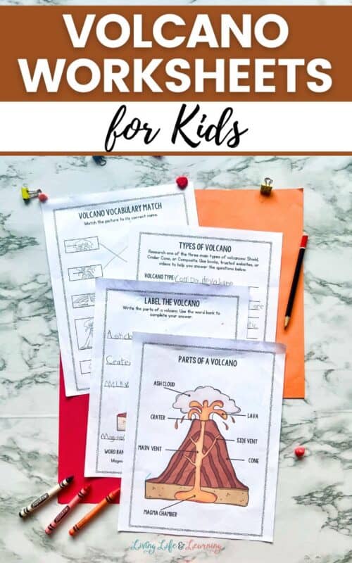 Volcano Worksheets for Kids for Earth Science Fun