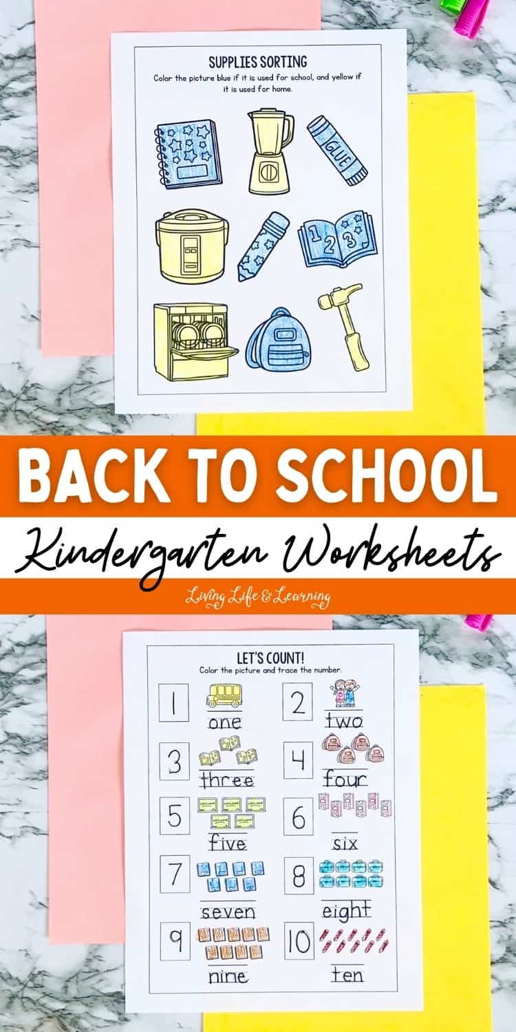 Back to School Kindergarten Worksheets to Ease Transition