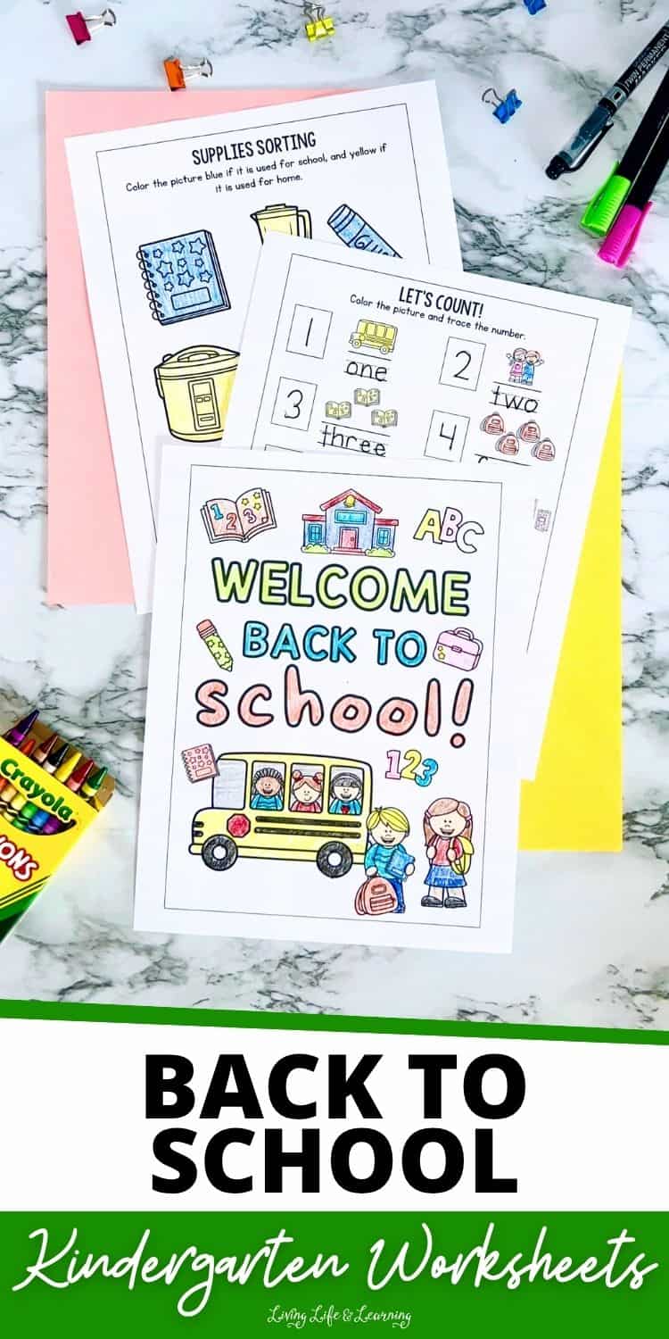 Back to School Kindergarten Worksheets to Ease Transition