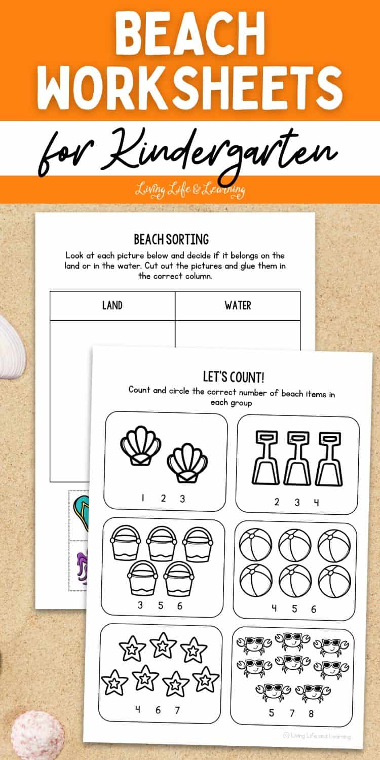 Beach Worksheets for Kindergarten: Summer Themed Learning