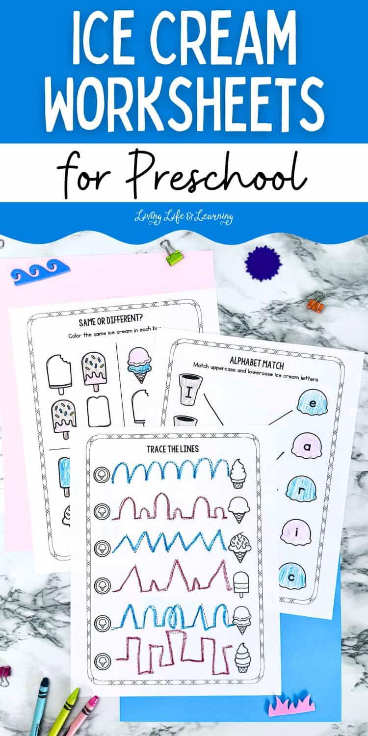 Ice Cream Worksheets for Preschool: Summer Skill Development