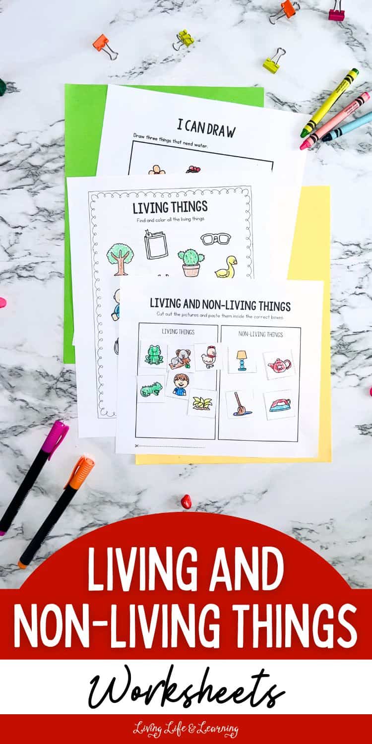 Living and Non-Living Things Worksheets for Learning