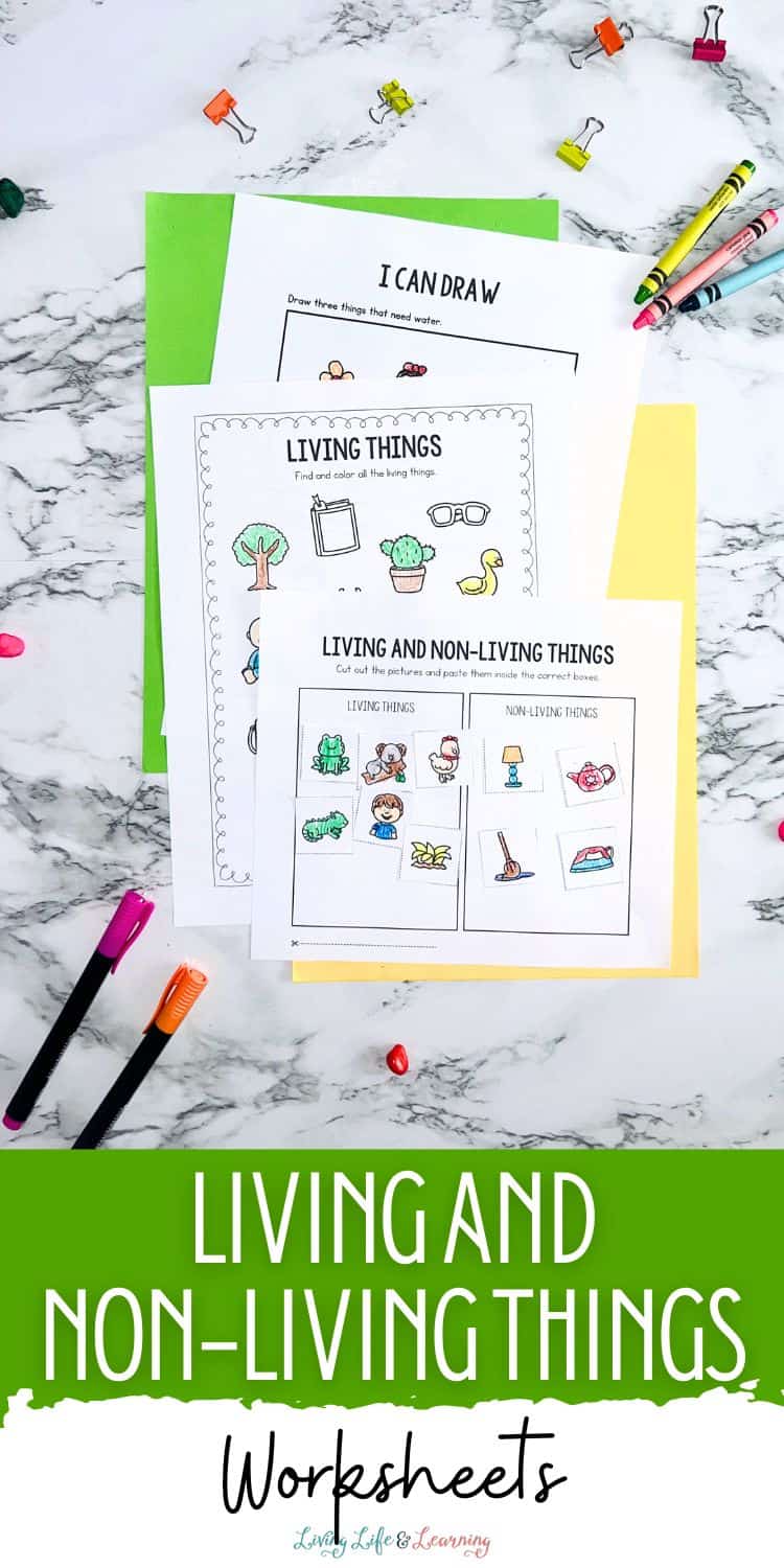 Living and Non-Living Things Worksheets for Learning