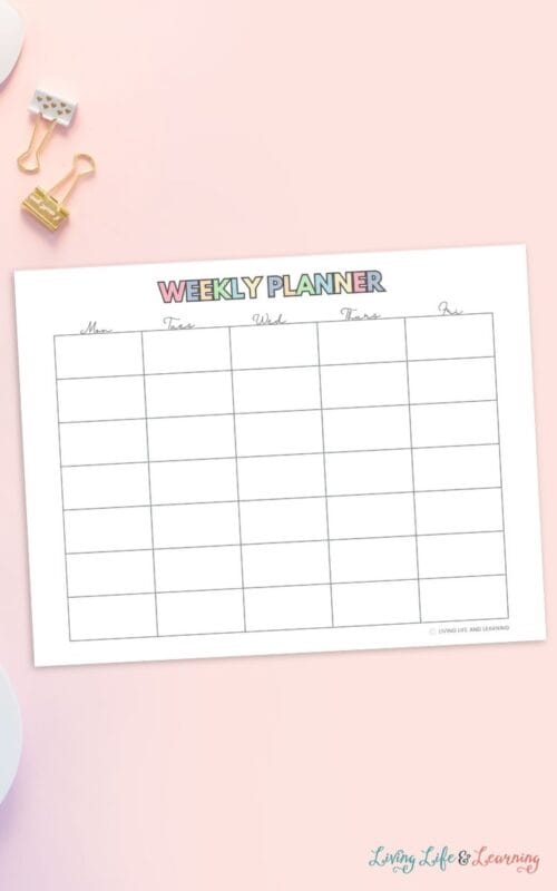 Homeschool Weekly Planner Template: Easy Planning Tips