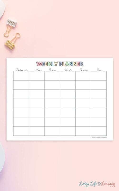 Homeschool Weekly Planner Template: Easy Planning Tips