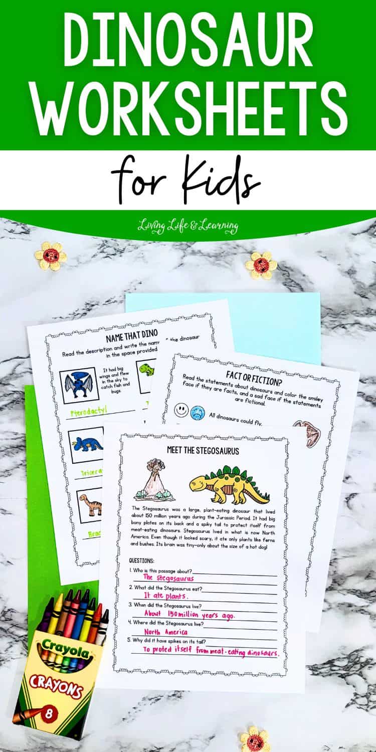 Dinosaur Worksheets for Kids: Learn About Dinosaurs