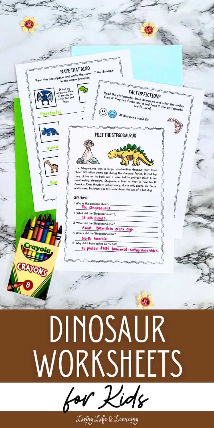 Dinosaur Worksheets for Kids: Learn About Dinosaurs
