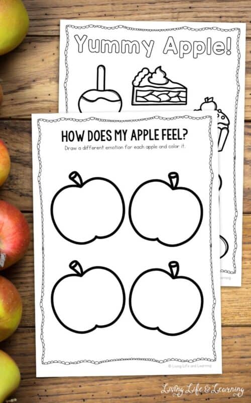 Apple Coloring Pages for Kindergarten Fun Learning