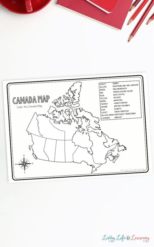 Canada Map Coloring Pages to Enhance Geography Skills