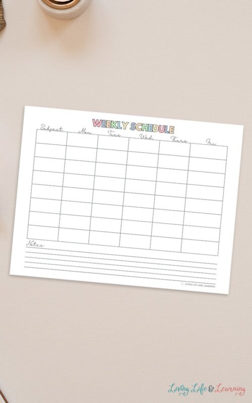 Homeschool Calendar Template for Flexible Scheduling