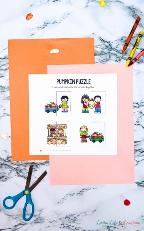 Pumpkin Cut and Paste Worksheets: Fun Seasonal Learning