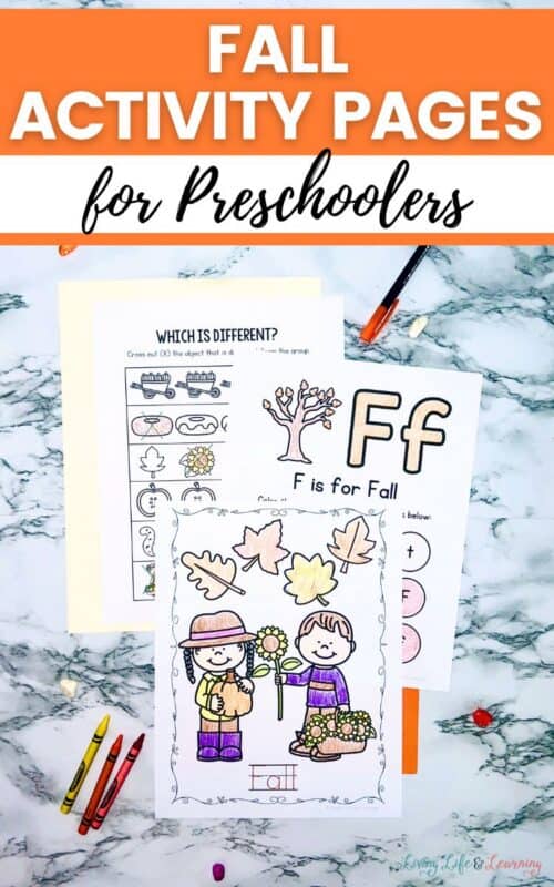 Fall Activity Pages for Preschoolers: Easy and Educational