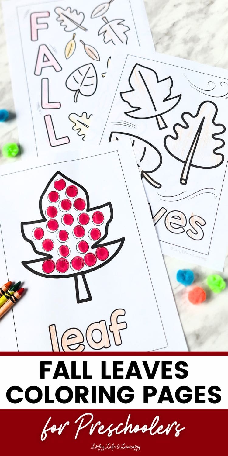 Fall Leaves Coloring Pages for Preschoolers to Enjoy