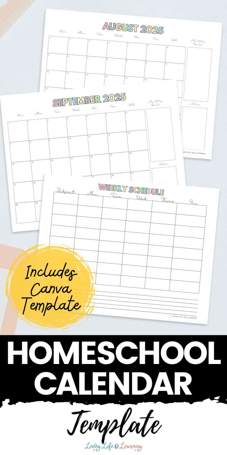 Homeschool Calendar Template for Flexible Scheduling