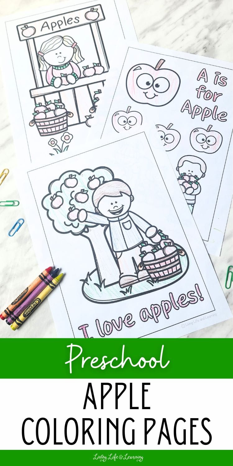 Preschool Apple Coloring Pages for Creative Learning
