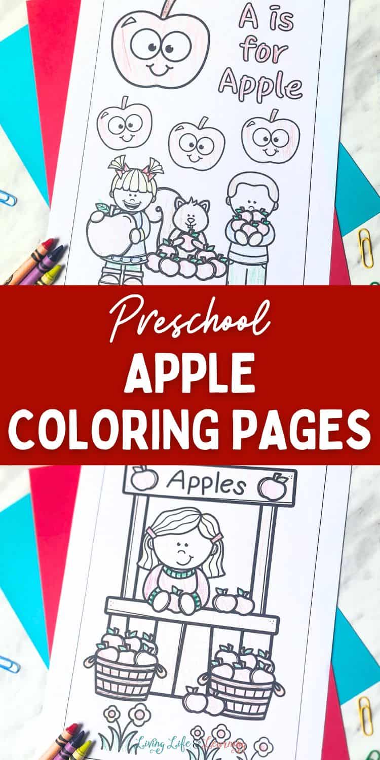 Preschool Apple Coloring Pages for Creative Learning