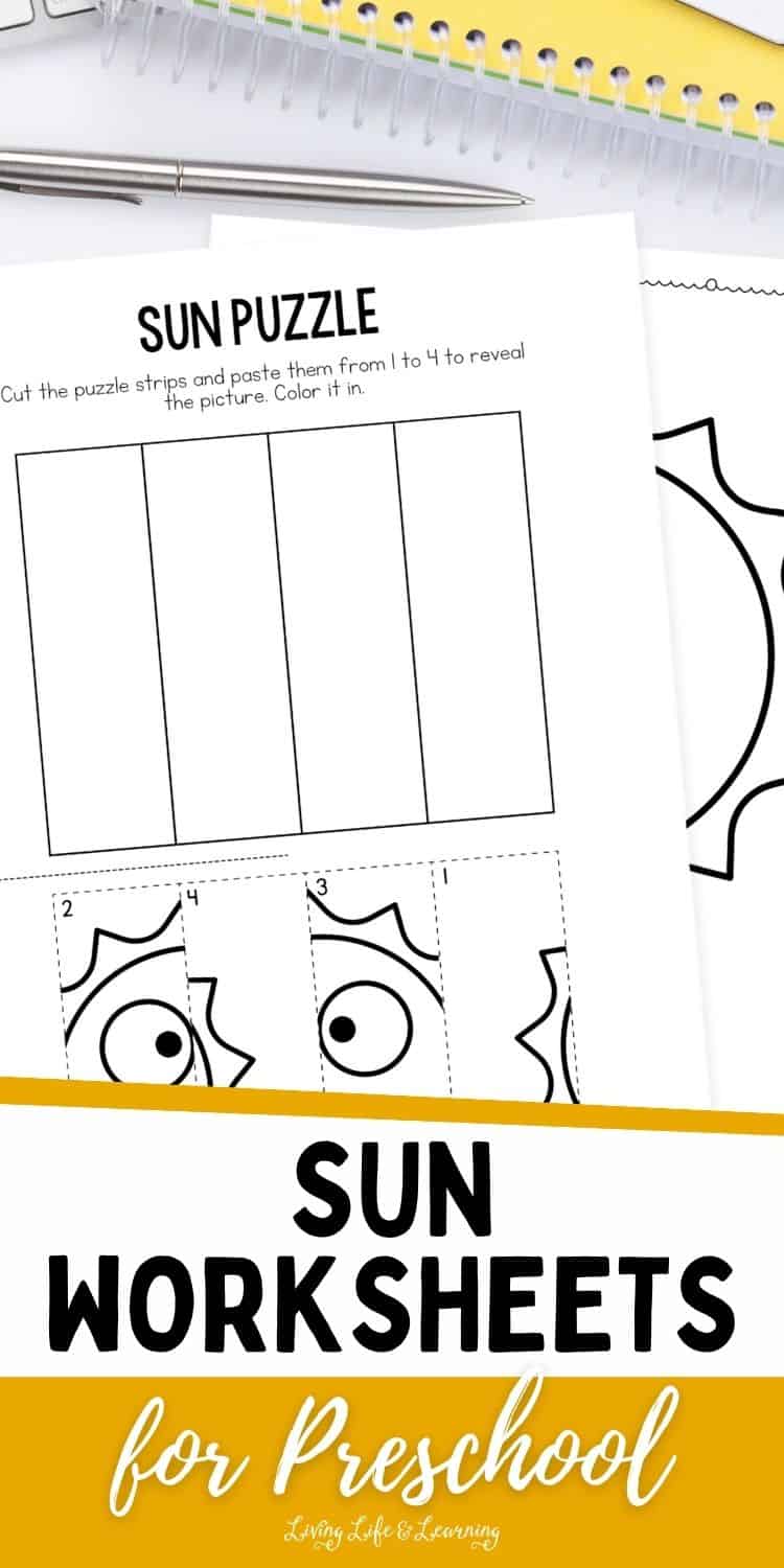 Sun Worksheets for Preschool: Color and Learn