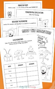 Monster Worksheets for Kids: Engaging Halloween Printable