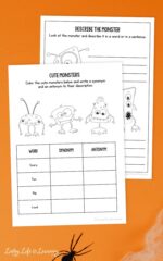 Monster Worksheets for Kids: Engaging Halloween Printable