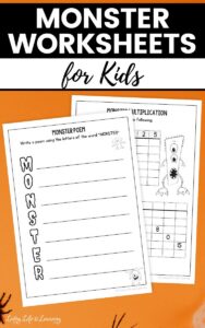 Monster Worksheets for Kids: Engaging Halloween Printable