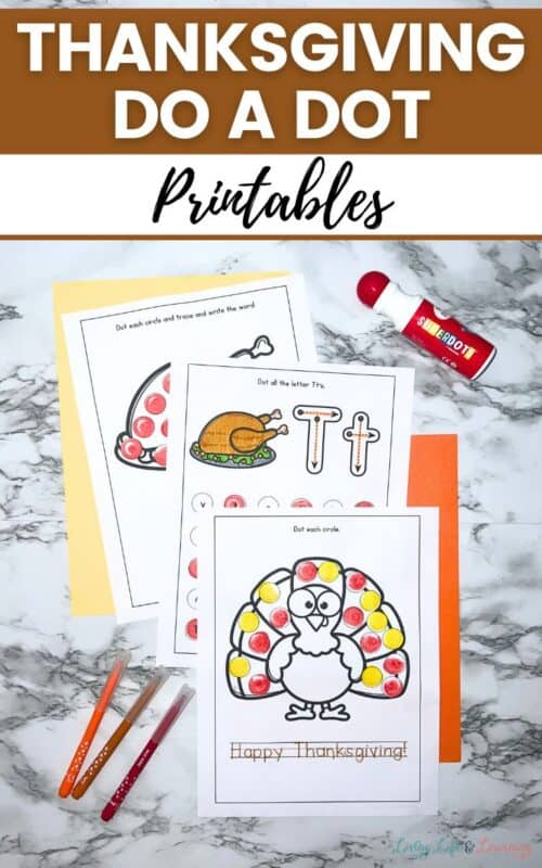 Thanksgiving Do a Dot Printables for Fine Motor Skills