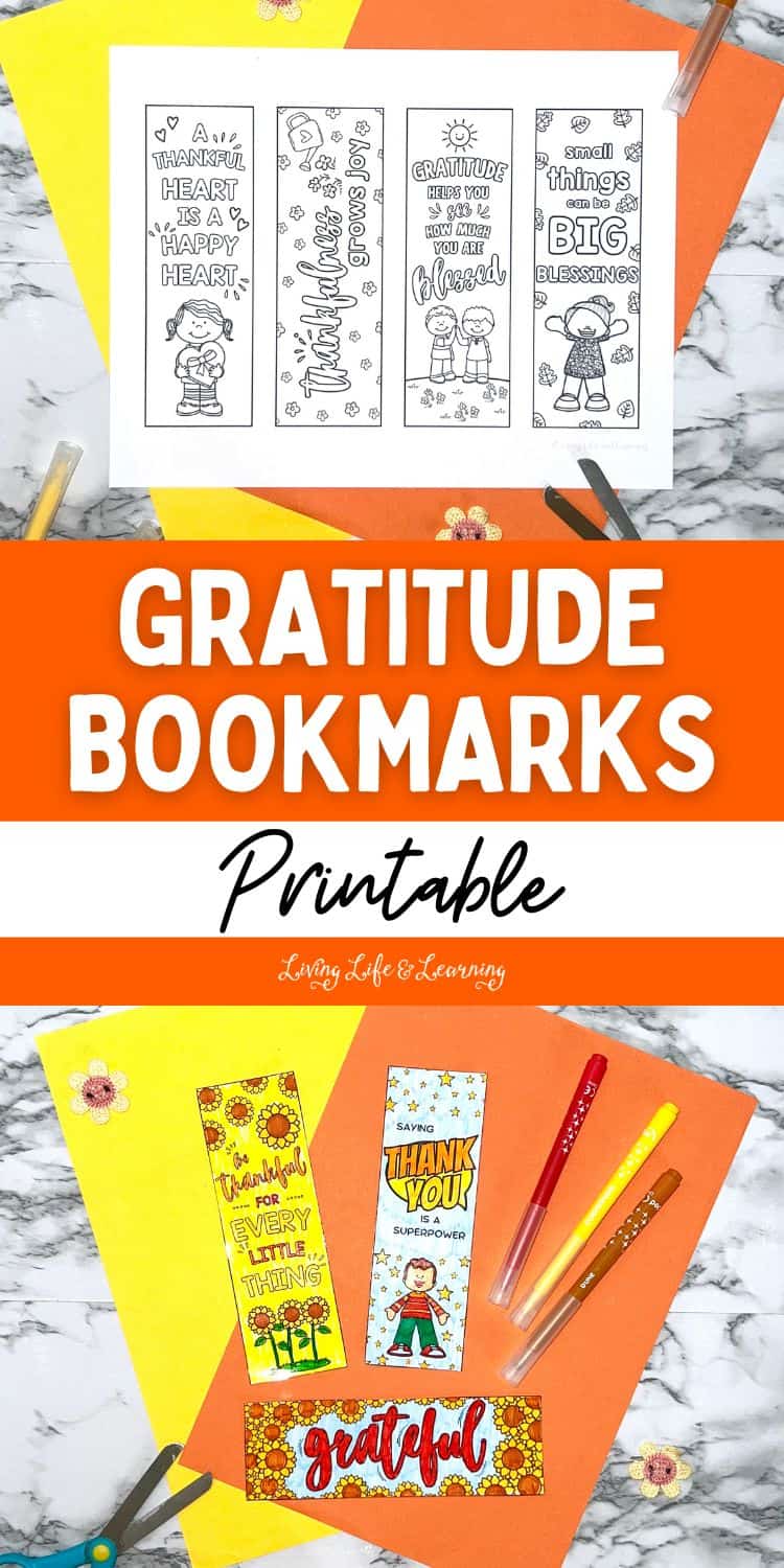 Gratitude Bookmarks Printable to Celebrate Thankfulness