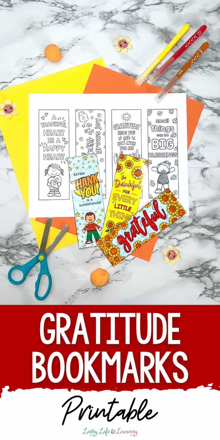 Gratitude Bookmarks Printable to Celebrate Thankfulness