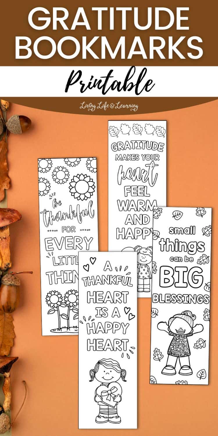 Gratitude Bookmarks Printable to Celebrate Thankfulness